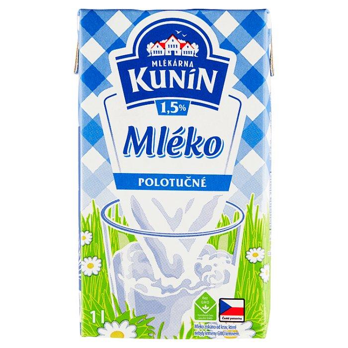 Mlieko Polotučné Trvanlivé 1,5% 1l Uht Kunín Lactel – iFresh.sk Donáška ...